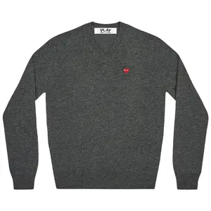 Play Comme Des Garcon Pullover Knit 'charcoal - Grey