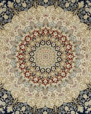 MINK HOME Majestic Elegance Tabriz Area Rug, 8' X 10 - Navy