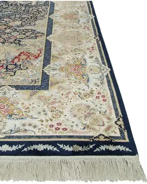 MINK HOME Majestic Elegance Tabriz Area Rug, 8' X 10 - Navy