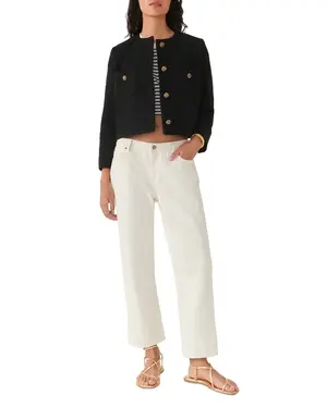 Ba&sh Meredith Cropped Boxy Jacket - Black