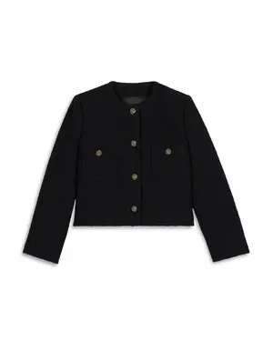 Ba&sh Meredith Cropped Boxy Jacket - Black