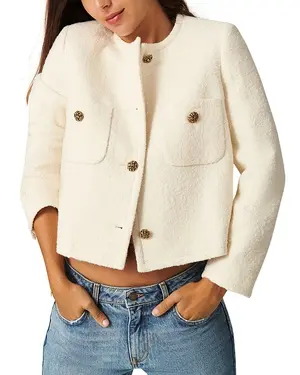 Ba&sh Meredith Cropped Jacket - Off White