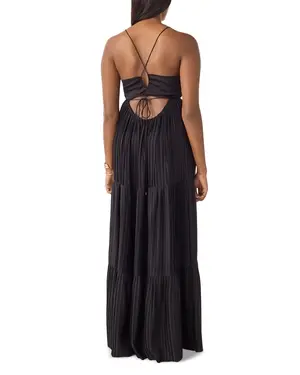 Ba&sh Wasta Tiered Maxi Dress - Black