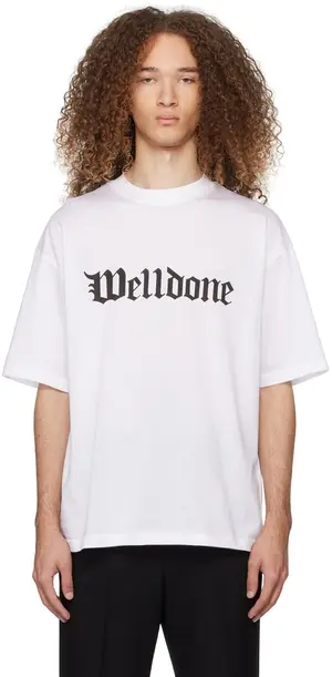 We11Done We11done White Gothic T-Shirt White