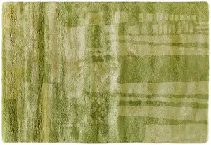 COLD PICNIC Cold Picnic Green Battenberg Rug - Matcha