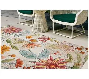 LINON Indoor/outdoor Washable Hanno X7' Rug - One-color