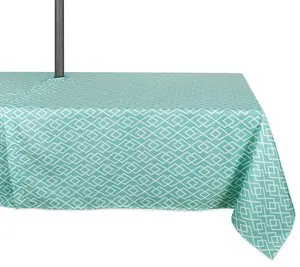 DESIGN IMPORTS Diamond Outdoor Tablecloth W/ Zi Pper 60' X 84 - One-color