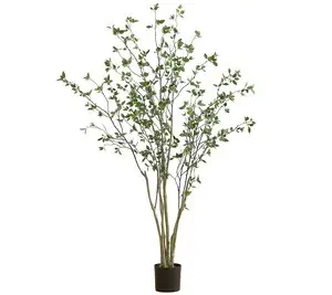 NEARLY NATURAL 7' Minimalist Citrus Tree - One-color
