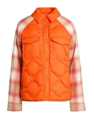 Woolrich Flannel Tartan Puffer Jacket