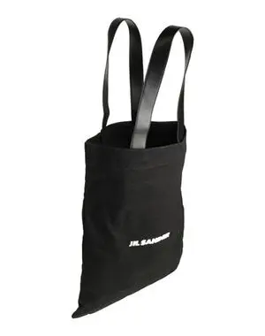 JIL SANDER Leather And Textile Fiber Shopper Bag - Black