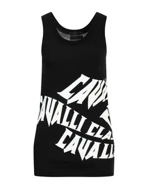 Roberto Cavalli Printed Jersey Top - Black