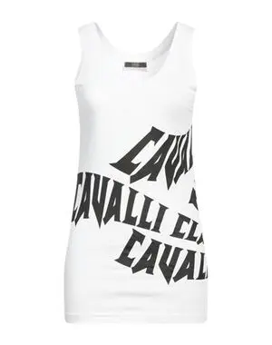 Roberto Cavalli Printed Jersey Top - White