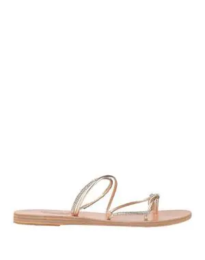 ANCIENT GREEK SANDALS Embellished Thong Sandals - Gold
