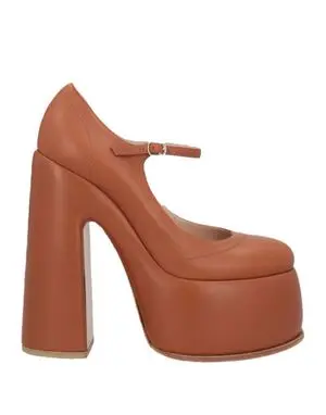 Casadei Mary Jane Platform Pumps - Tan