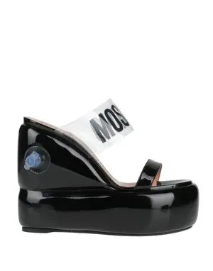 Moschino Wedge Sandals With Varnished Effect