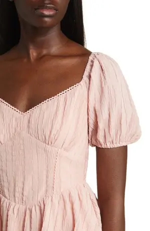 ALL IN FAVOR Crinkle Tiered Mini Dress