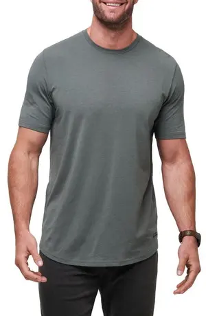 Travis Mathew Cloud Crewneck T-shirt Dark Olive