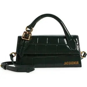 Jacquemus Le Chiquito Long Croc Embossed Leather Convertible Bag