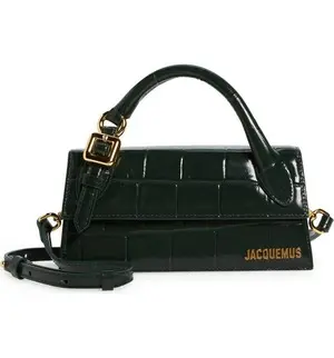 Jacquemus Le Chiquito Long Croc Embossed Leather Convertible Bag