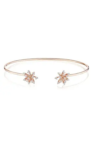 Hueb Luminus Diamond Cuff Bracelet - Pink Gold