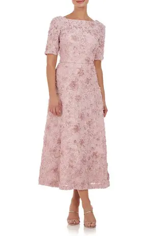 Js Collections Jenni Floral Lace Midi Dress
