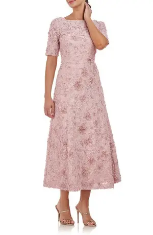 Js Collections Jenni Floral Lace Midi Dress