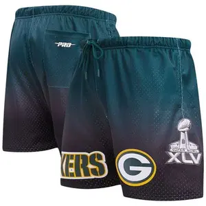 PRO STANDARD Green Green Bay Packers Ombre Mesh Shorts - Black