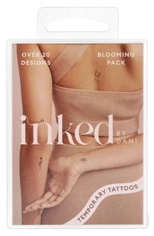 INKED BY DANI Blooming Temporary Tattoos - Black