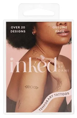 INKED BY DANI Outline Temporary Tattoos - Black