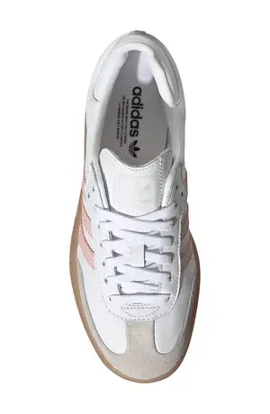 Adidas Sambae Platform Sneakers - White/sandy Pink/flash Red