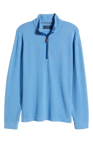 Vineyard Vines Calm Water Quarter Zip Top - Hull Blue