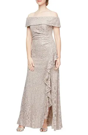 Alex Evenings Sequin Lace Gown