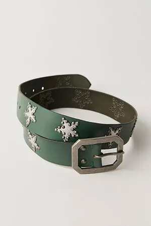 Free People Starcrossed Studded Leather Belt - Medusa