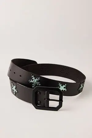 Free People Starcrossed Studded Leather Belt Radioactive