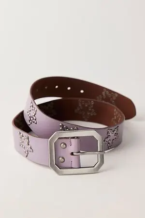 Free People Starcrossed Studded Leather Belt Wisteria Whisper