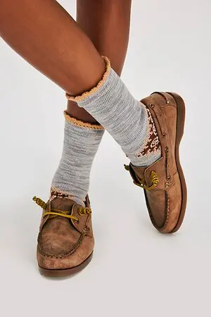 Free People Raggedy Ankle Socks - Light Grey