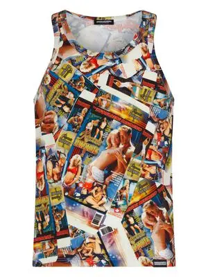 Dsquared2 Graphic-print Tank Top - Blue