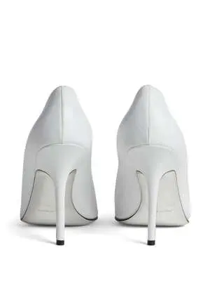 Dsquared2 100mm Logo-plaque Leather Pumps - White