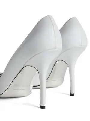 Dsquared2 100mm Logo-plaque Leather Pumps - White