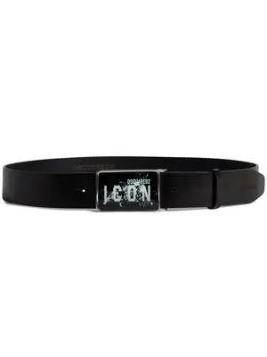 Dsquared2 Icon Leather Belt - Black