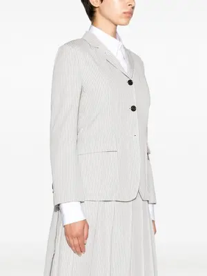 Thom Browne Striped Seersucker Single-breasted Blazer