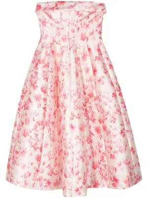 Philosophy Di Lorenzo Serafini Floral-print Midi Dress - Neutrals