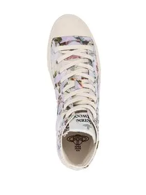 VIVIENNE WESTWOOD Orb-print High-top Sneakers - Purple