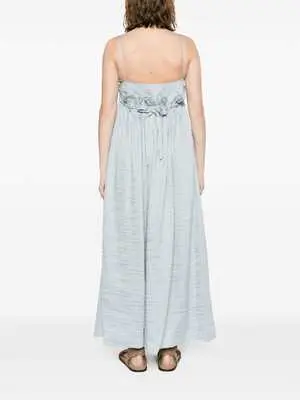 Emporio Armani Linen Blend Jacquard Midi Dress