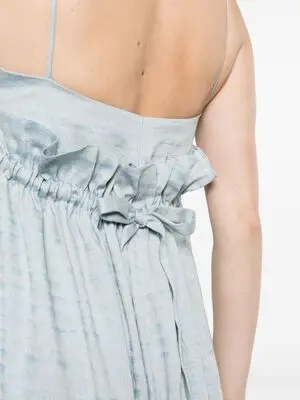 Emporio Armani Linen Blend Jacquard Midi Dress
