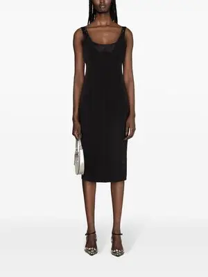Versace Square-neck Midi Dress