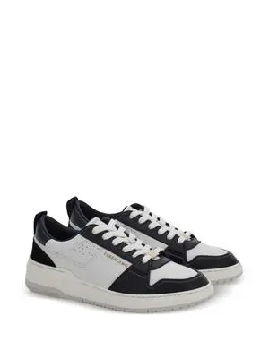 FERRAGAMO Two-tone Leather Sneakers - Black