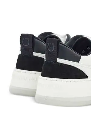 FERRAGAMO Two-tone Leather Sneakers - Black