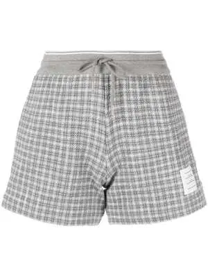 Thom Browne Checked Tweed Track Shorts