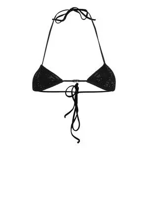 Dsquared2 Crystal-embellished Bikini Top - Black